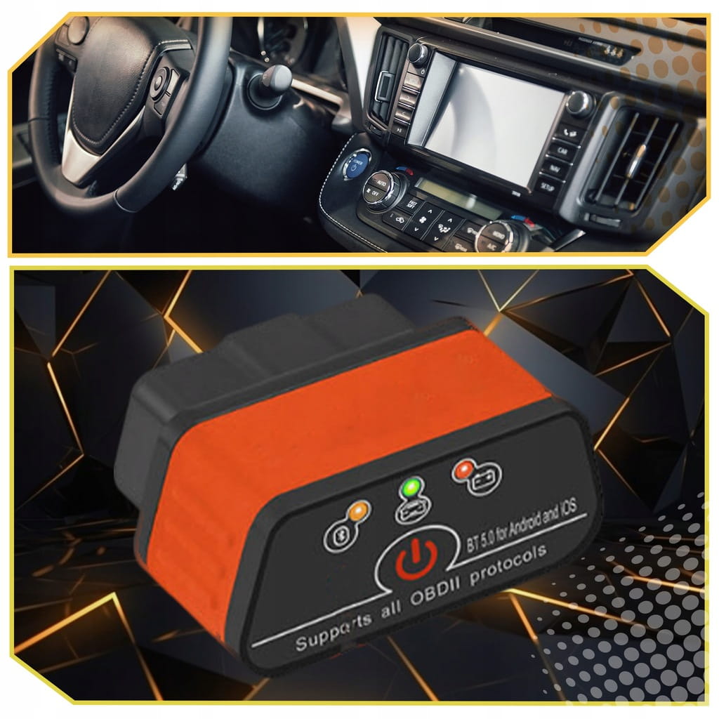 INTERFEJS DIAGNOSTYCZNY ELM327 OBD2 Android/iOS Bluetooth 5.0 Skleplew
